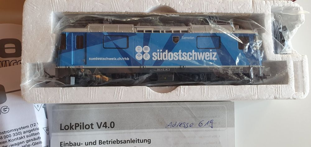 BEMO H0m RhB Ge 4/4 II 619 digital mit Bernina-Express (Neu (gemäss ...