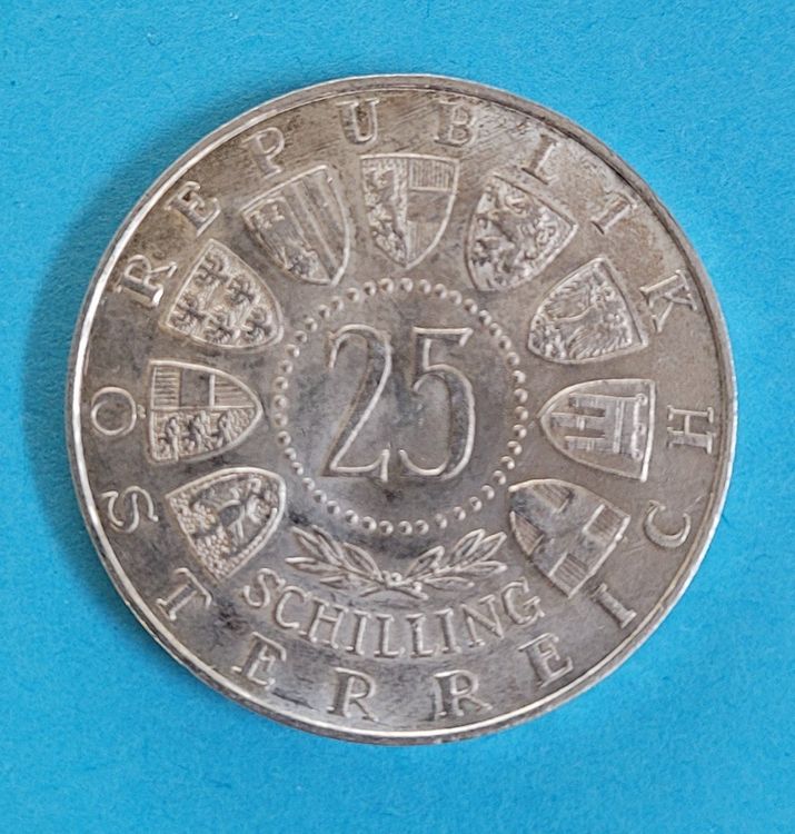 25 Schilling 1956 W.A. MOZART Silber 800/13gr. TopErhaltung (Gebraucht) in Oberriet SG für CHF 8 ...