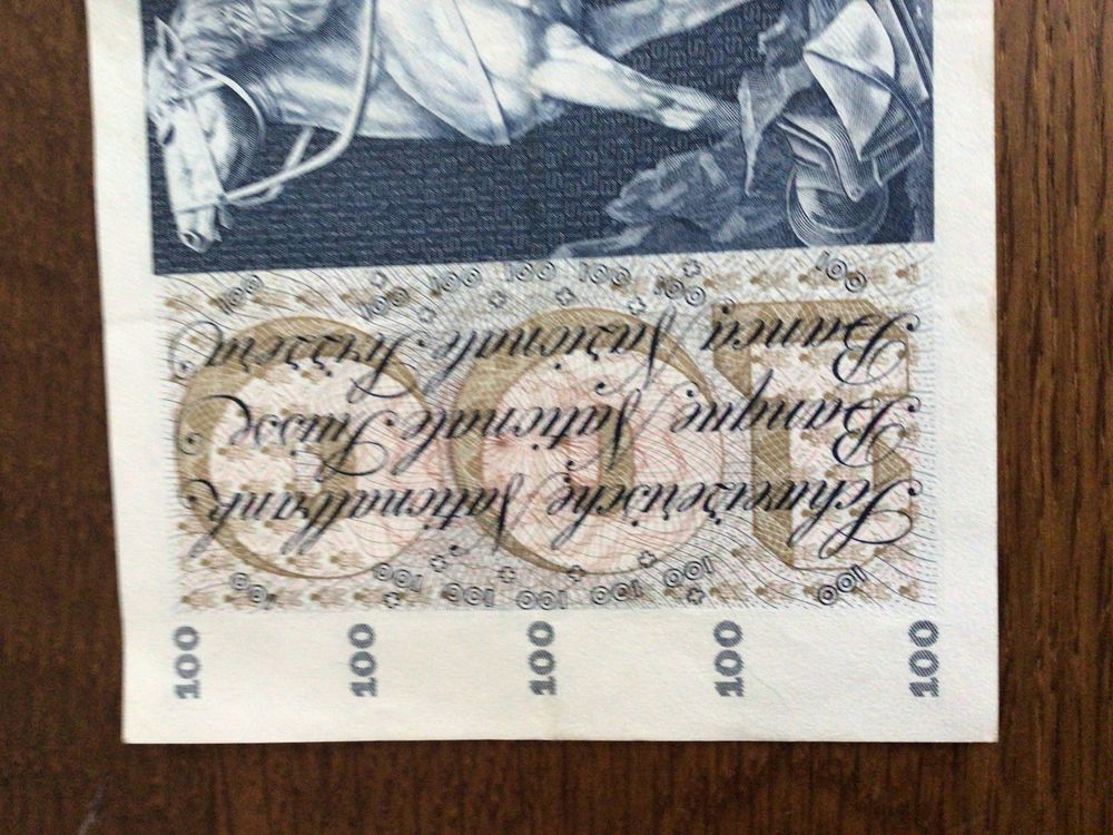 Alte 100 Franken Note 23.12.1965 gebraucht!! | Kaufen auf Ricardo