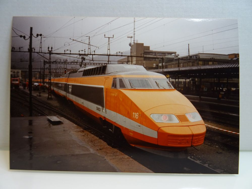 Foto TGV SNCF 116 Ausstellung EWR Baden 21.11/92 Rarität (Neu (gemäss ...