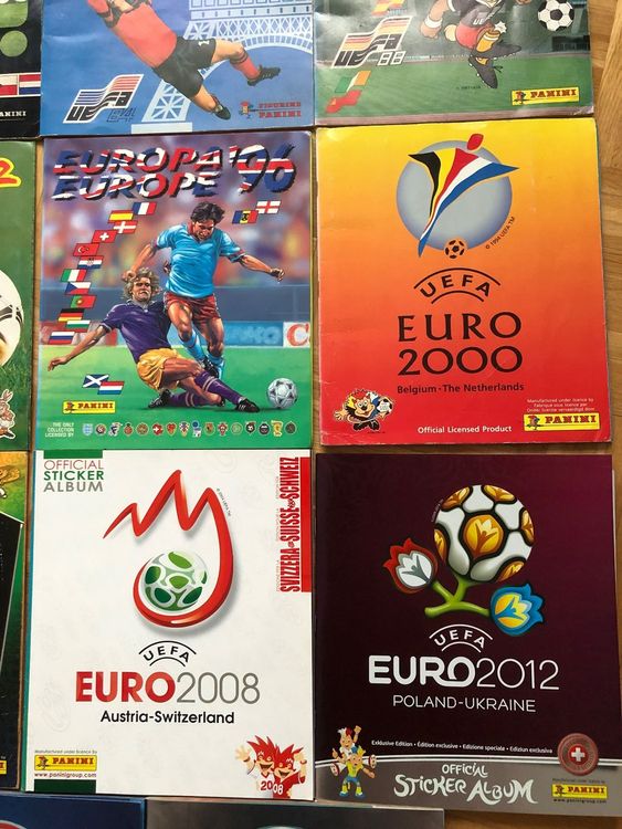 Set 11 Alben (alle komplett) Panini Football EM 1980 - 2020 | Kaufen ...