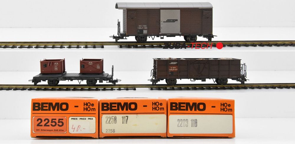 Bemo 3x Güterwagen der RhB H0m GS mit OVP | Kaufen auf Ricardo