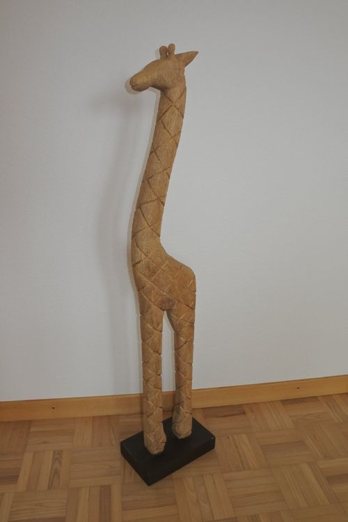 Skulptur 92cm Giraffe aus Mangoholz Handgemacht (Gebraucht) in ...