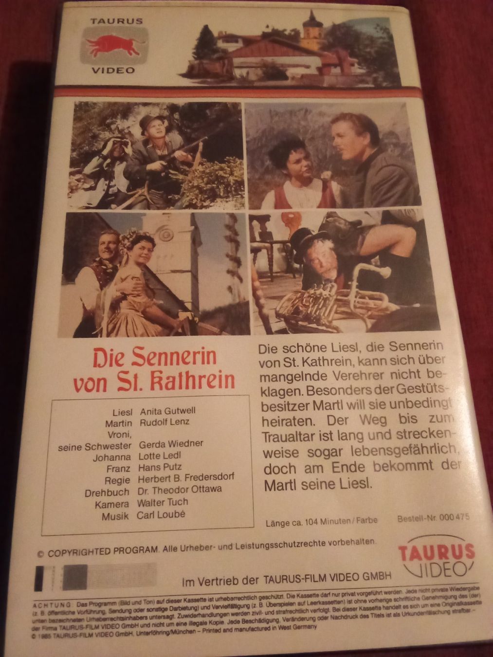 Die Sennerin von St. Kathrein (A 1955) Taurus Video VHS (Gebraucht) in ...