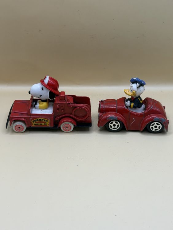 2 Vintage ESCI Figurenautos Snoopy & Donald Made in Italie (Gebraucht ...