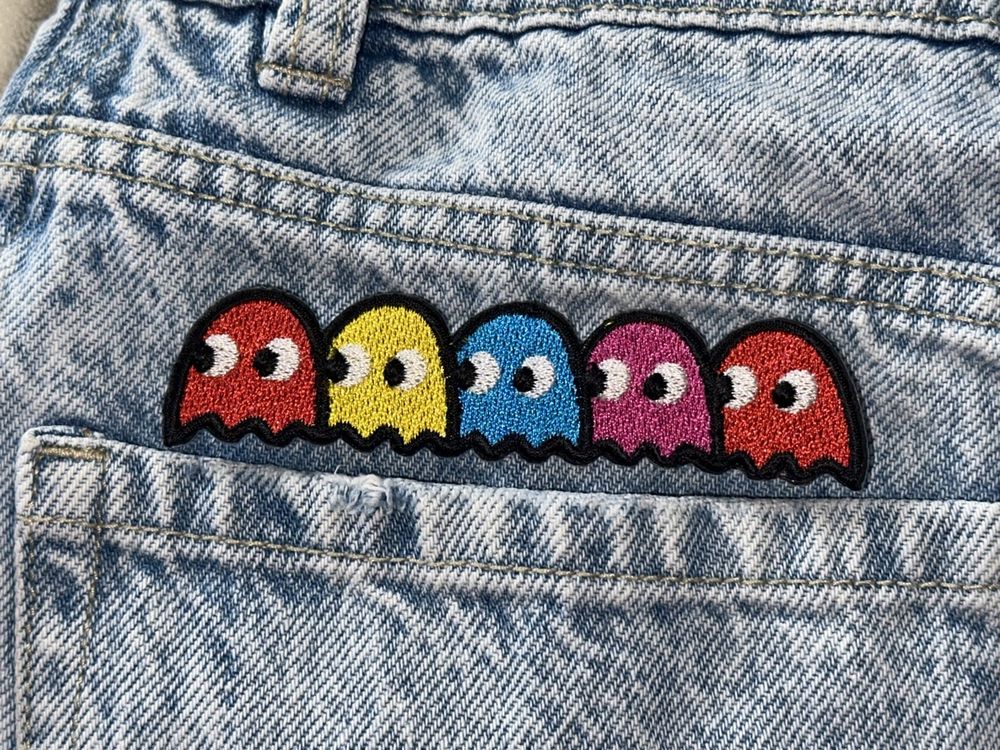 Pac-Man Geister ca. 10cm Patch - Bügelbild | Aufnäher (Neu (gemäss ...