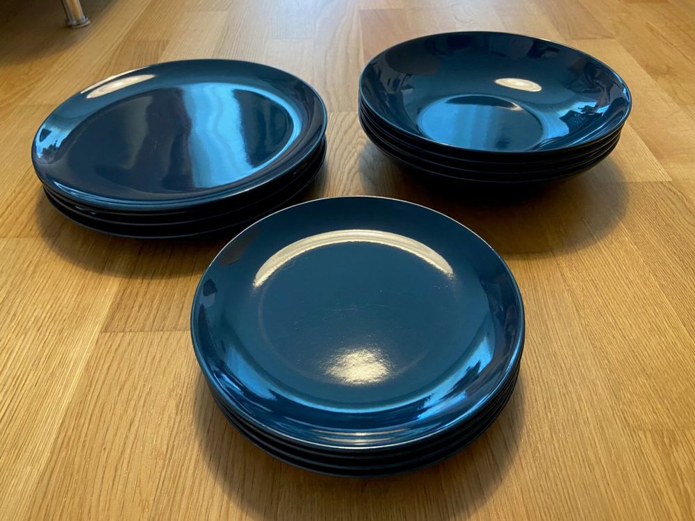 Tellerset IKEA Dunkelblau (12teilig) | Kaufen auf Ricardo