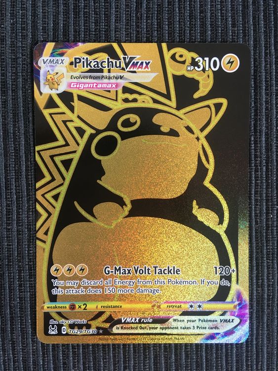 Pokemon Pikachu Vmax Gold Lost Origin EN Booster frisch (Neu (gemäss ...