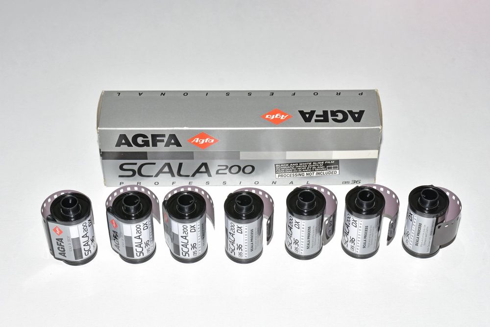 7 x Agfa Scala 200 S/W Dia Filme 135mm (Neu und originalverpackt) in ...