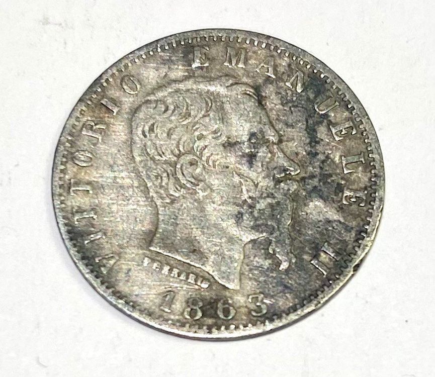 Italy 20 centesimi 1863 small silver coin (Gebraucht) in Zürich für CHF ...