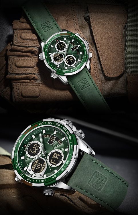 Edler Chronograph Uhr Chrono Armbanduhr Herrenuhr LCD Army (Neu und ...