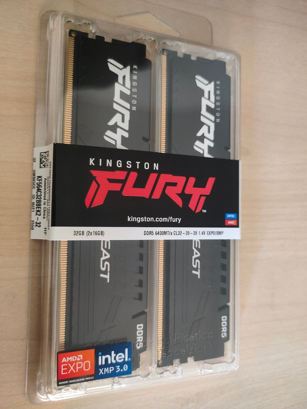 Kingston Fury RAM DDR5-6400 32GB (2x16) CL32 (Neu und originalverpackt ...