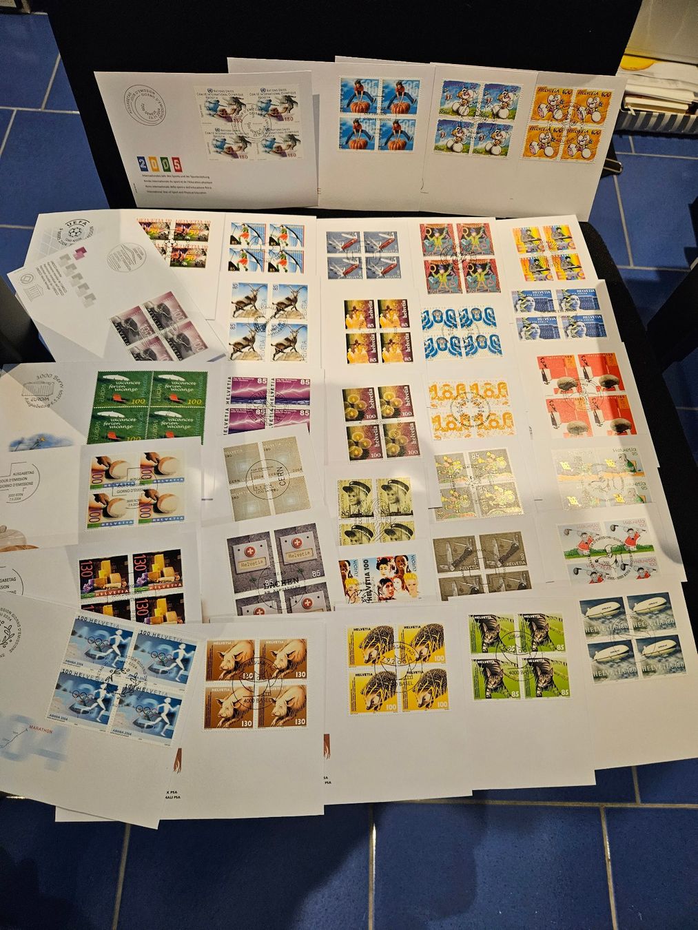 35 FDC mit 4er Blöcken ab nur 25.-- (Postpreis über 140.--) (Gebraucht ...