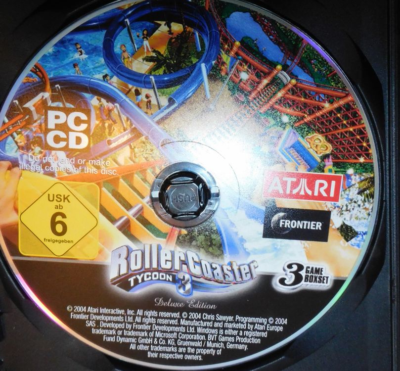 Game Videospiel PC - CD-Rom Roller Coaster Tycoon 3 - 2004 (Gebraucht ...