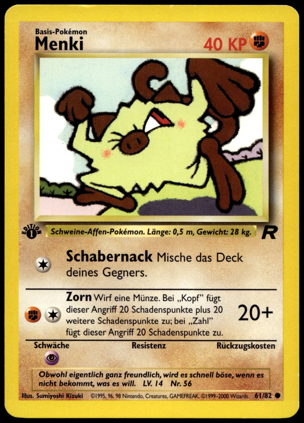 Menki 61/82 Pokémon Team Rocket 1.Edition ab 1.- (Neu (gemäss ...