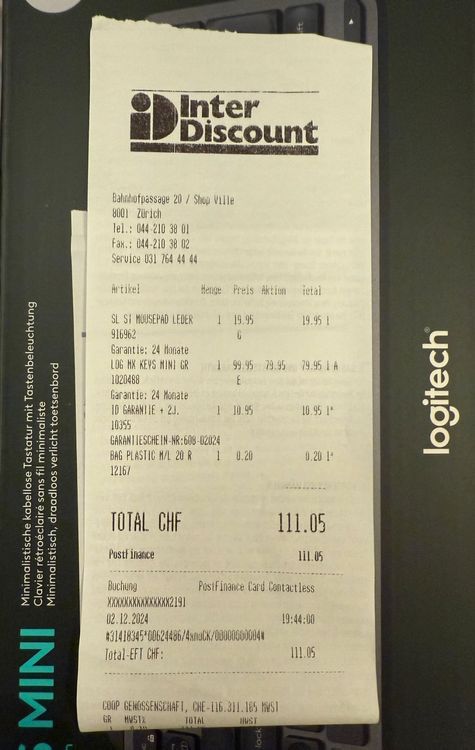 Logitech MX Keys Mini Graphite CH Tastatur ab 1CHF (Gebraucht) in ...