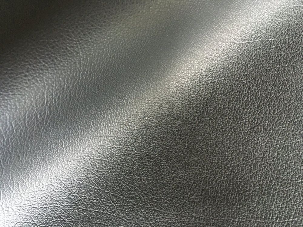 KUNSTLEDER / SCHWARZ GROBE NARBUNG 131cm X 100cm (Neu und ...