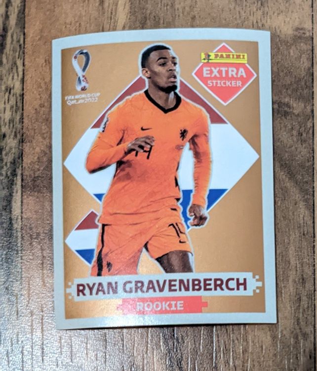 Panini Extra Sticker FIFA WM 2022 Ryan Gravenberch Bronze (Neu (gemäss Beschreibung)) in ...