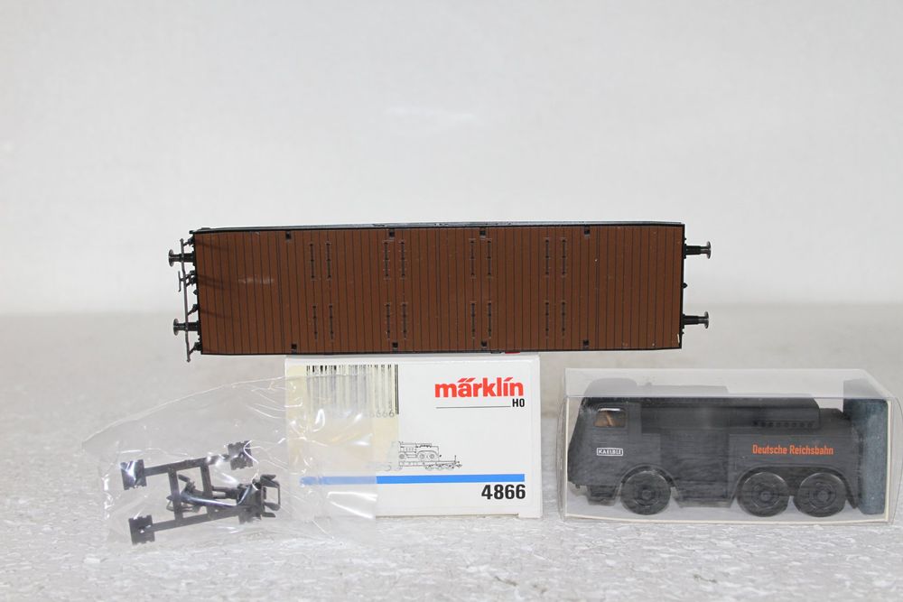 Märklin 4866 DR Schwerlast-Flachwagen mit Kaelble LKW (Gebraucht) in ...