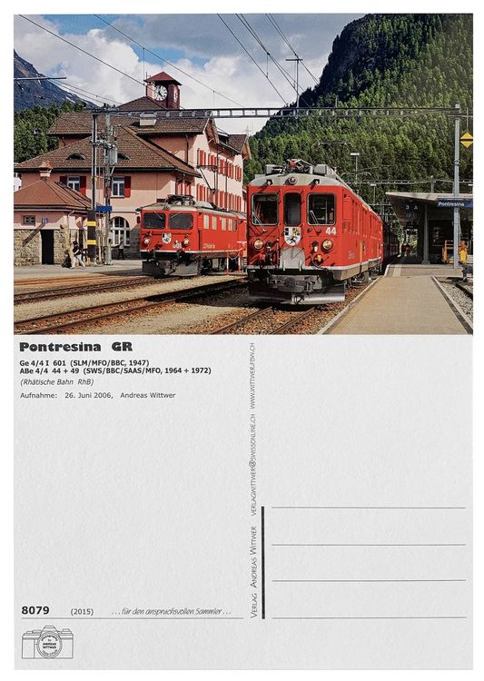 Pontresina Oberengadin Graubünden Bahn RhB Ge 4/4 I ABe 4/4 | Kaufen auf Ricardo