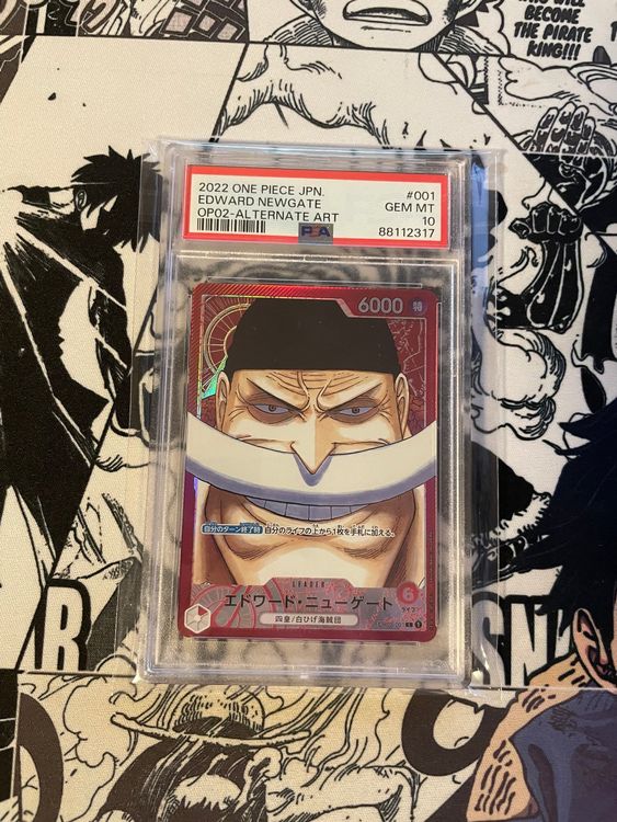 One Piece Edward Newgate OP02-001 PSA 10 (Neu (gemäss Beschreibung)) in ...