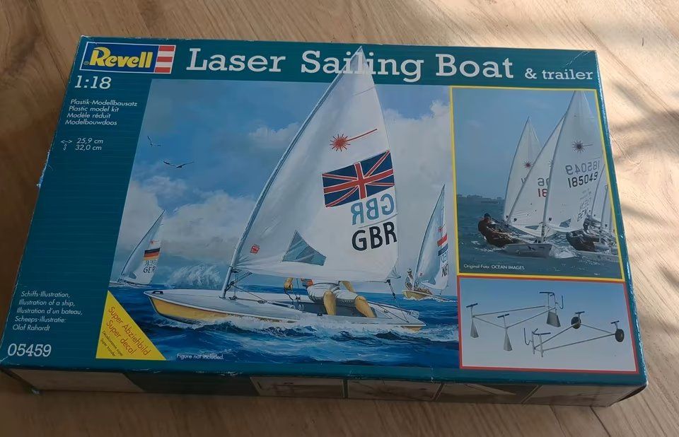 Revell 05459 Laser Sailing Boat & trailer 1:18 (Neu und ...