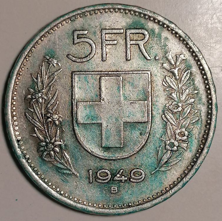 5 Franken Schweiz 1949 (Gebraucht) in Stalden (Sarnen) für CHF 16 – mit Lieferung auf Ricardo kaufen