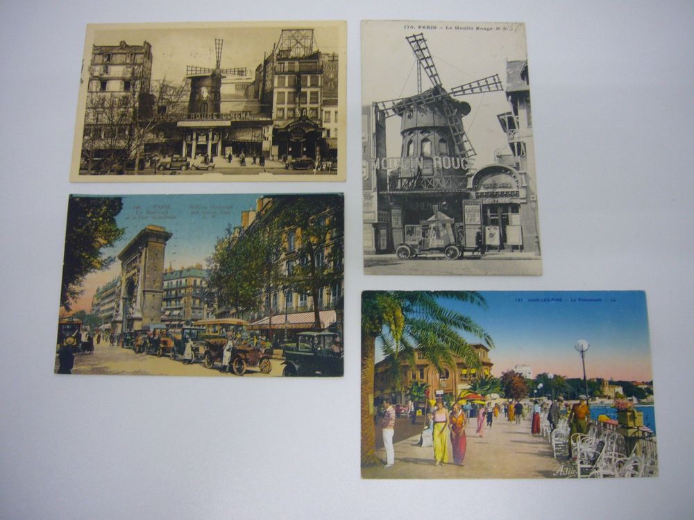 4 Ansichtskarten von Frankreich/Paris, Antik und Original (Gebraucht ...