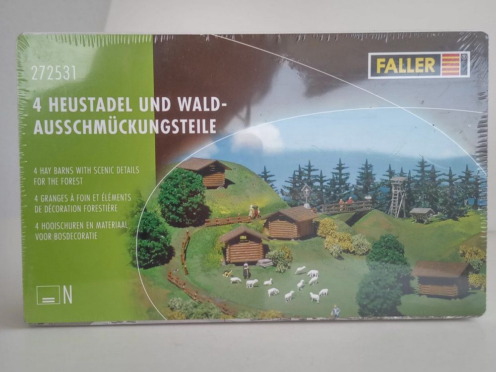 4 Heustadel und Wald-Auss - Bausatz - M1:160 (Faller 272531) (Neu und ...
