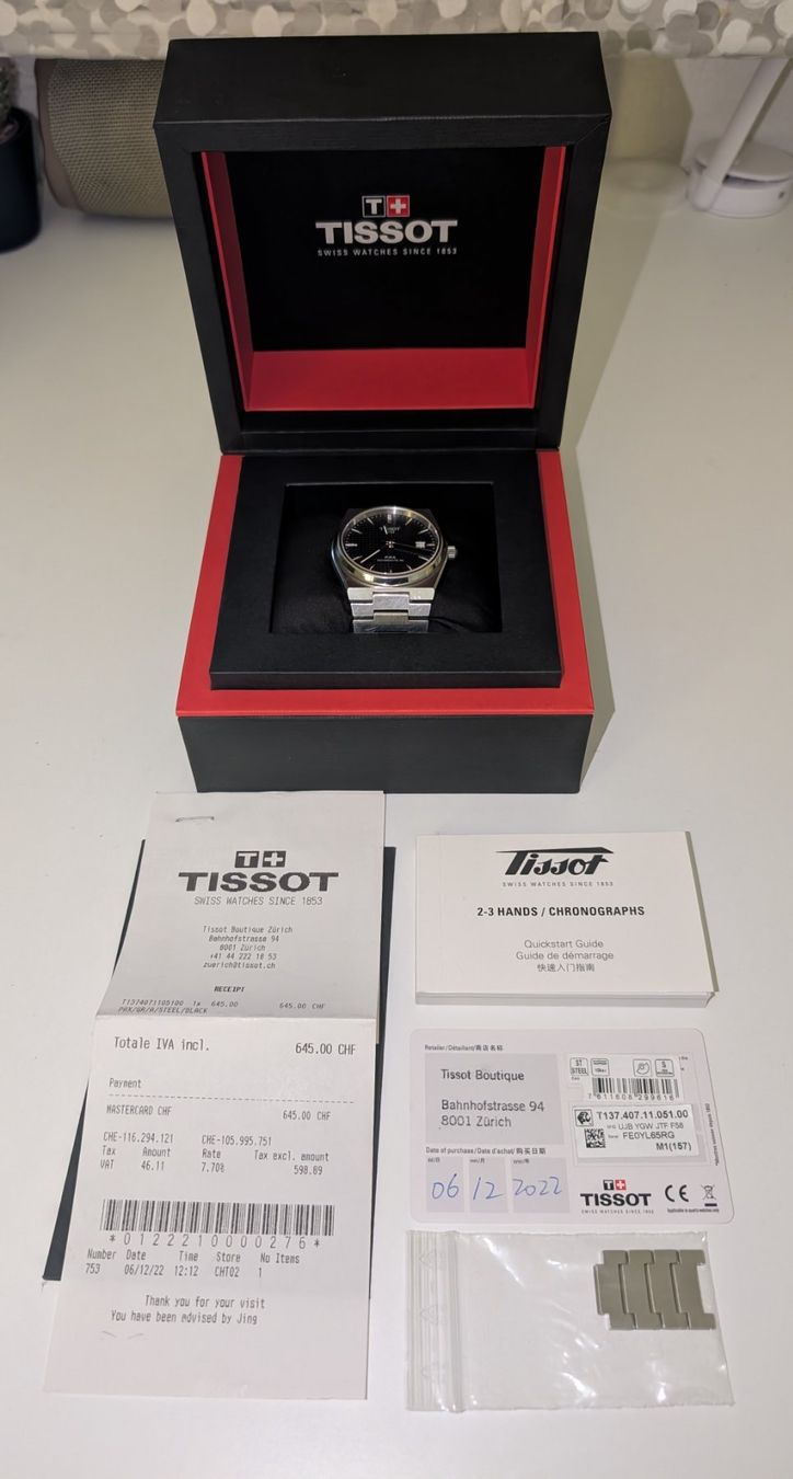 Tissot PRX Powermatic 80 – Automatik – Stahl – Schwarz (Gebraucht) in ...