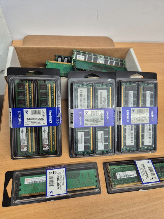 1 x Kiste mit RAM Modulen SD-RAM / DDR1 / DDR2 / DDR3 (Gebraucht) in Sitterdorf für CHF 37 – mit ...