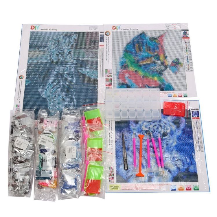 3x Diamond painting (30 x 40cm/30x30cm) (Neu (gemäss Beschreibung)) in ...