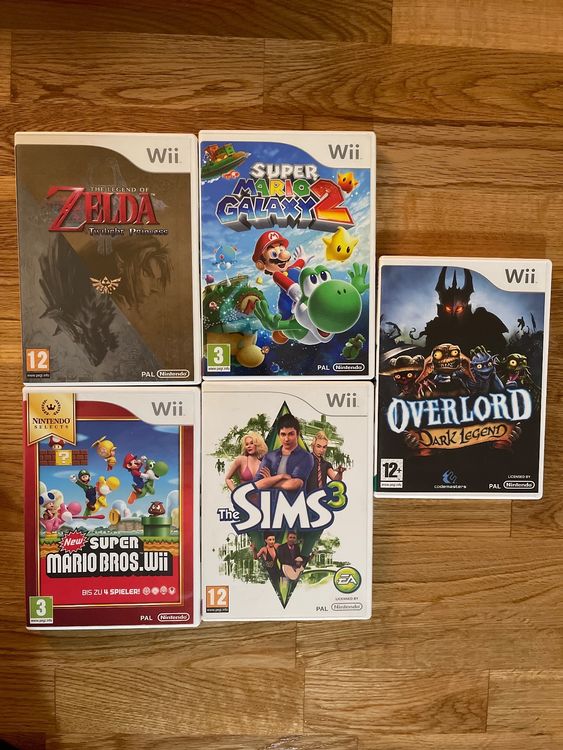 Nintendo Wii Spiele Super Mario, Zelda, Sims3, Overlord (Gebraucht) in ...
