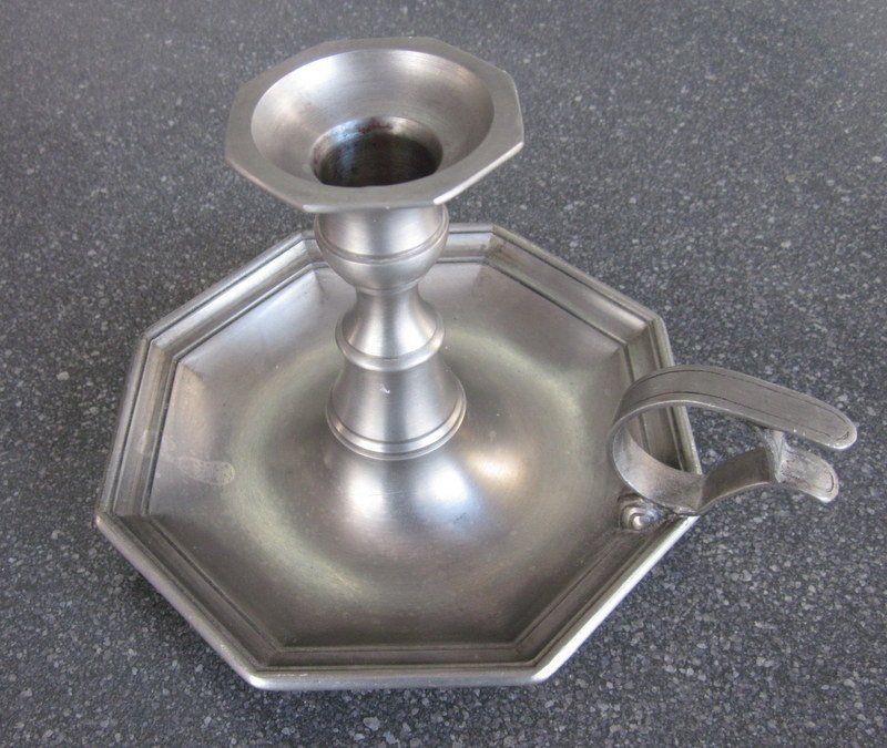 Zinn Kammerleuchter, Kerzenhalter, Etan Zinn 95% (Gebraucht) in Bischofszell für CHF 24 – mit ...