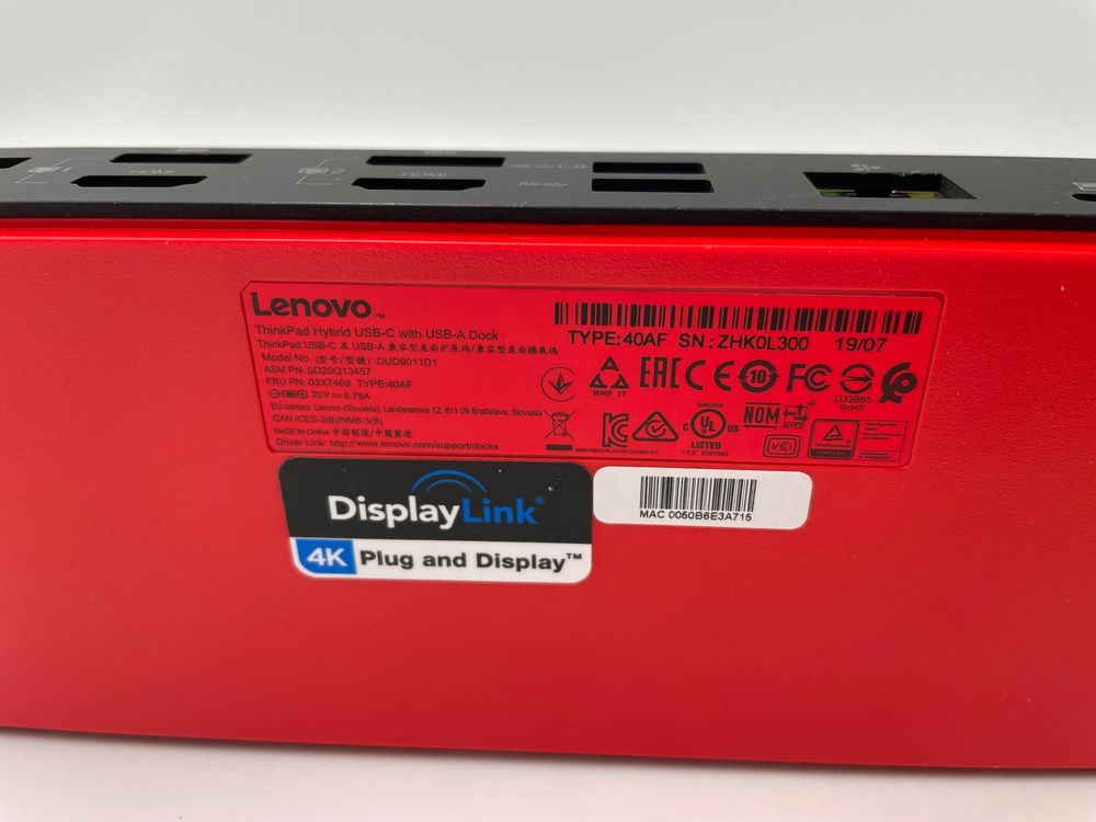 Lenovo ThinkPad Hybrid USB-C with USB-A Dock / TYPE:40AF (Gebraucht) in ...