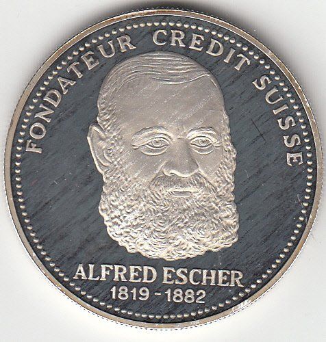 Alfred Escher Fondateur Credit Suisse 1856 - 1981 - Silber (Neu (gemäss ...