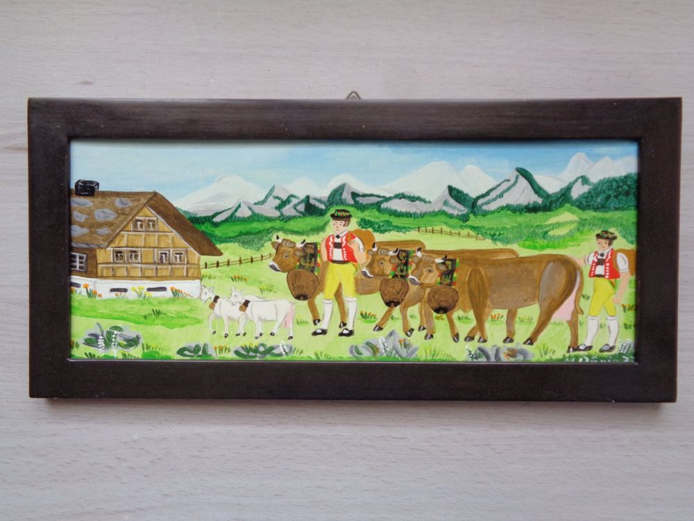 APPENZELLER BILD ALPAUFZUG BAUERNMALEREI NAIVE MALEREI (Gebraucht) in Henggart für CHF 46 – mit ...