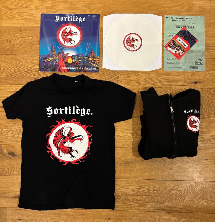 SORTILEGE - LP + Hoodie + Shirt Heavy Metal iron maiden (Neu (gemäss ...