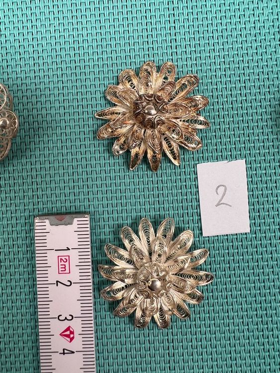 Trachtenschmuck div. Ersatzteile versilbert. Preis pro Stk. | Kaufen auf Ricardo