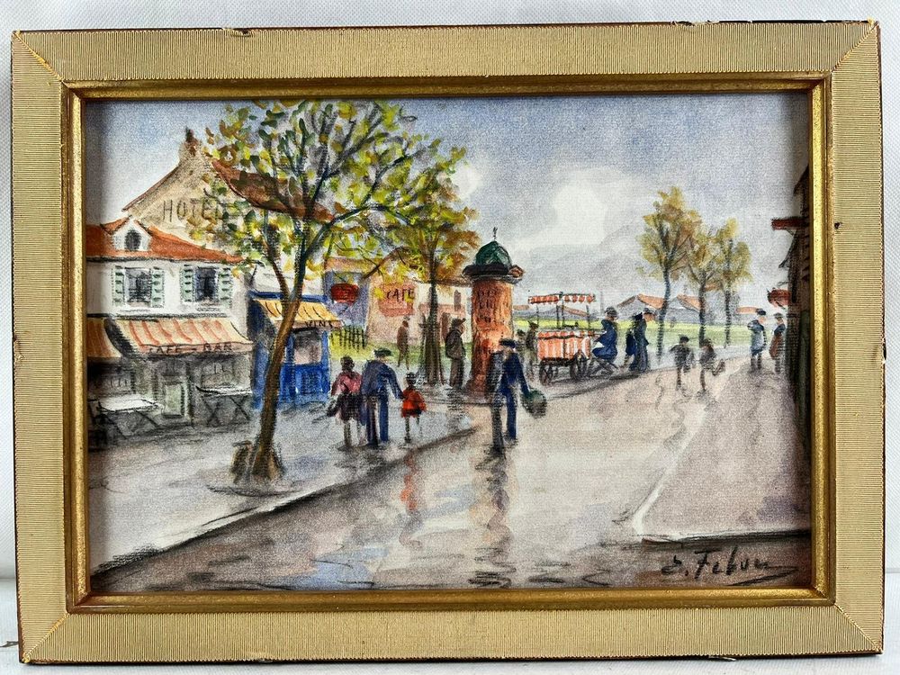 Pastell Straßenszene Signiert. (Gebraucht) in Neuhausen am Rheinfall für CHF 15 – mit Lieferung ...