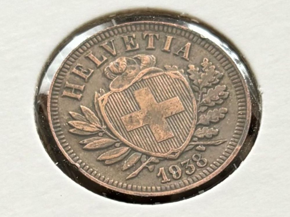 Schweiz 2 Rappen 1938 ss Wappen Schild mit Freiheitshut | Kaufen auf Ricardo