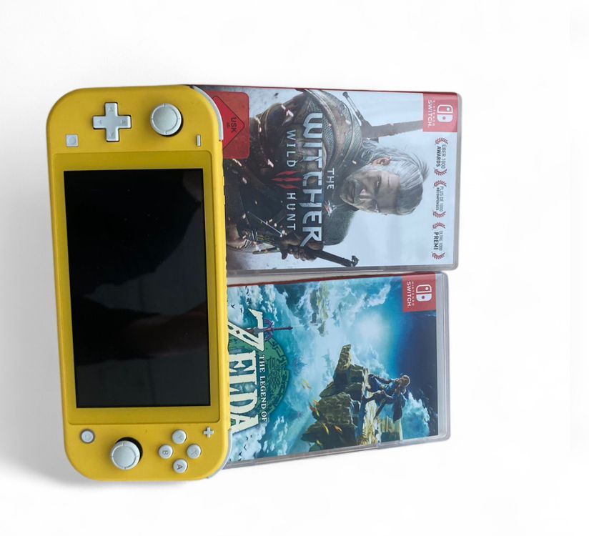 Nintendo Switch Lite (Yellow) + Zelda Games + The Witcher 3 (Gebraucht ...