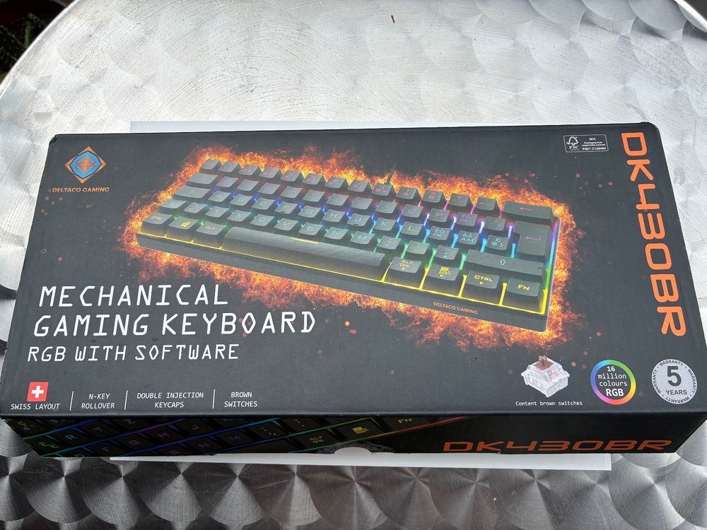 Deltaco Gaming DK430BR Mechanical Keyboard RGB Swiss Layout (Gebraucht ...