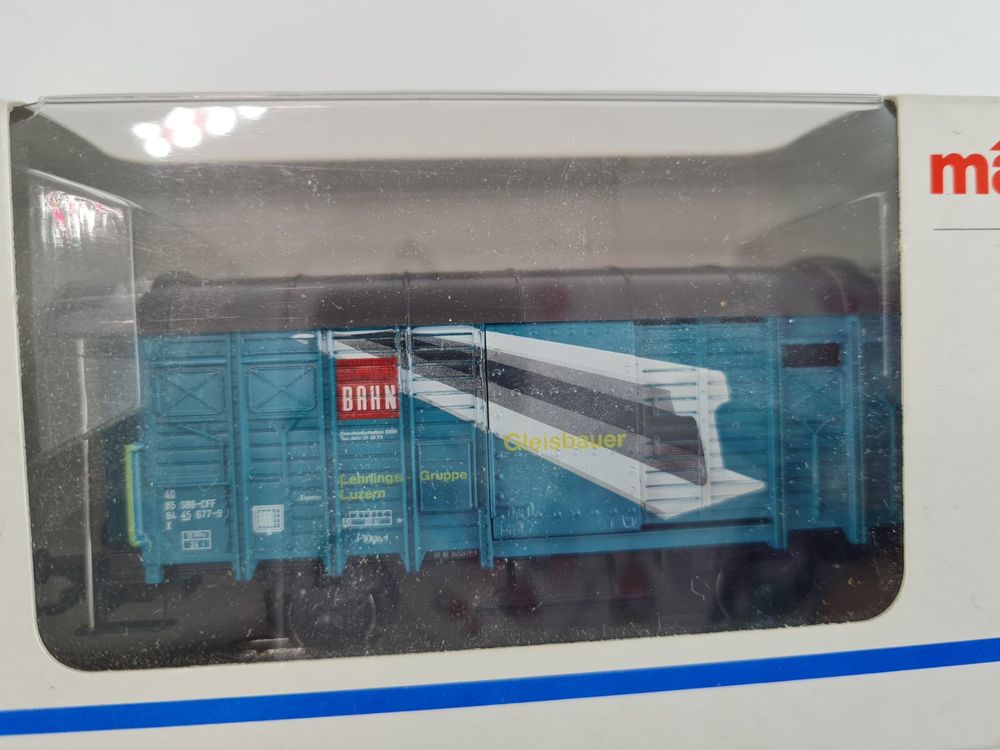 Märklin 46052 Gedeckter Güterwagen Gleisbauer SBB H0 1:87 (Neu (gemäss ...