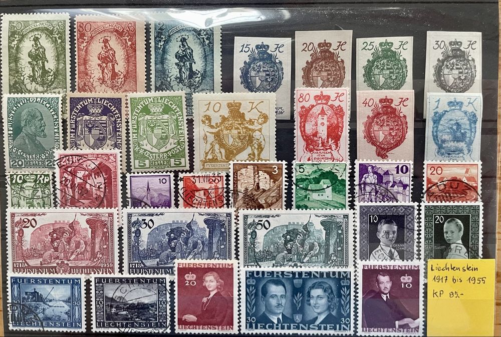 Lichtenstein 1917-1955, Katalogwert Fr. 85.-, s. Abbildung (Gebraucht) in Rorschach für CHF 4 ...