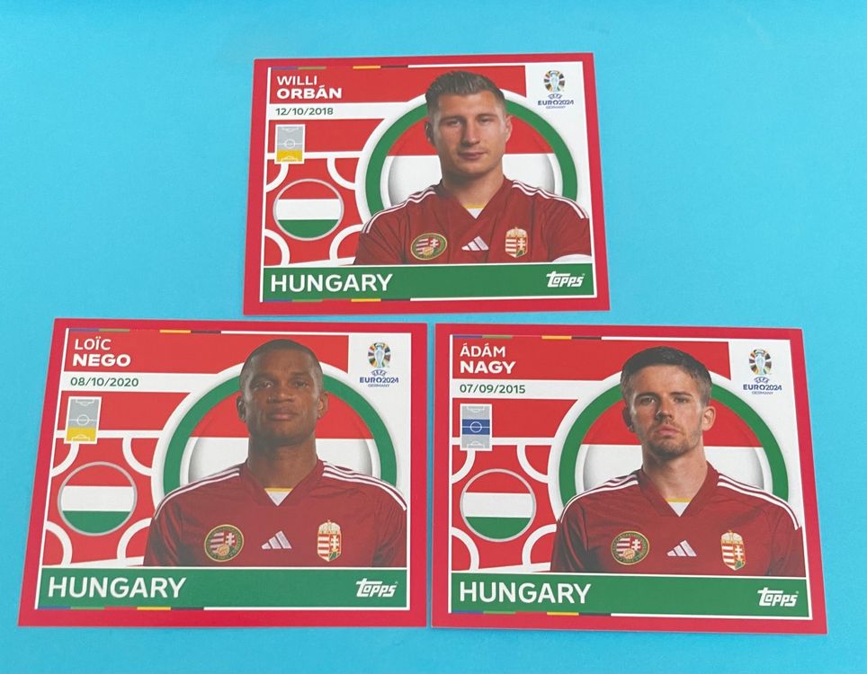 Topps Euro 2024 Sticker UNGARN 3x - HUN 8, HUN 10, HUN 12 | Kaufen auf ...