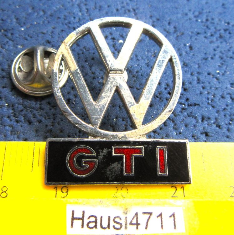 VW GTI LOGO GROSS 25x30mm CUT-OUT PIN | Kaufen auf Ricardo