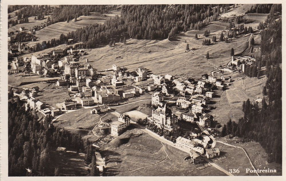 Pontresina ( Grb) Flugaufnahme 1950 (Gebraucht) in Schlieren für CHF 3 ...