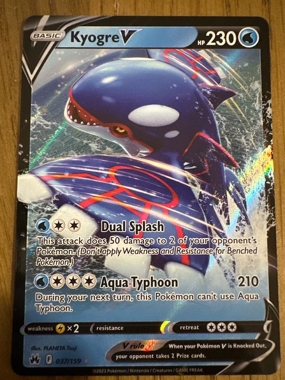 Pokemon Kyogre V 037/159 Crown Zenith EN (Neu (gemäss Beschreibung)) in ...