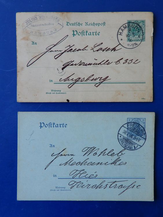 1906/?, 2x Postkarten Deutsches Reich 2 und 5 Pfennig | Kaufen auf Ricardo 1906/?, 2x Postkarten Deutsches Reich 2 und 5 Pfennig | Kaufen auf Ricardo